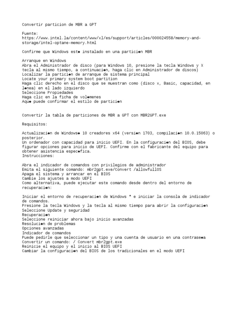 Pasar Particion de MBR A GPT | PDF