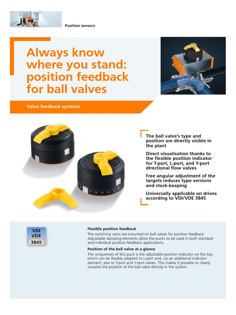 Ball Valve Position Feedback Sensors | PDF | Valve | Manufactured Goods