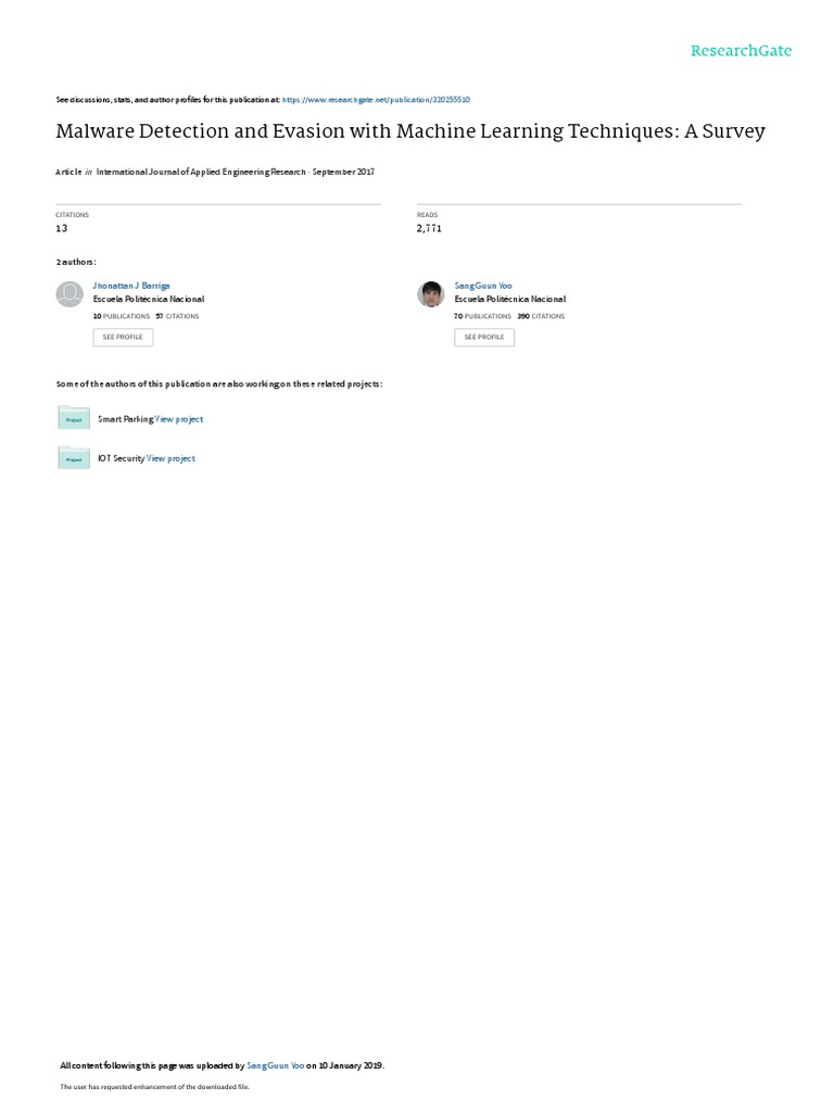 Malware Detection And Evasion With Machine Learning Techniques A