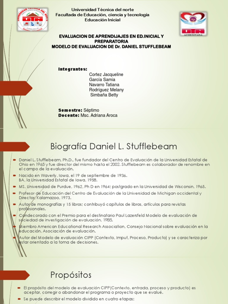 Modelo Daniel L. Stufflebeam | PDF | Evaluación | Caso de estudio