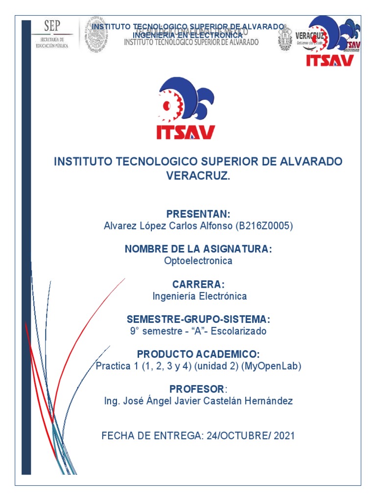 PRACTICA 1 (MyOpenLab) - Optoelectronica | PDF | Electrónica | Ingeniería