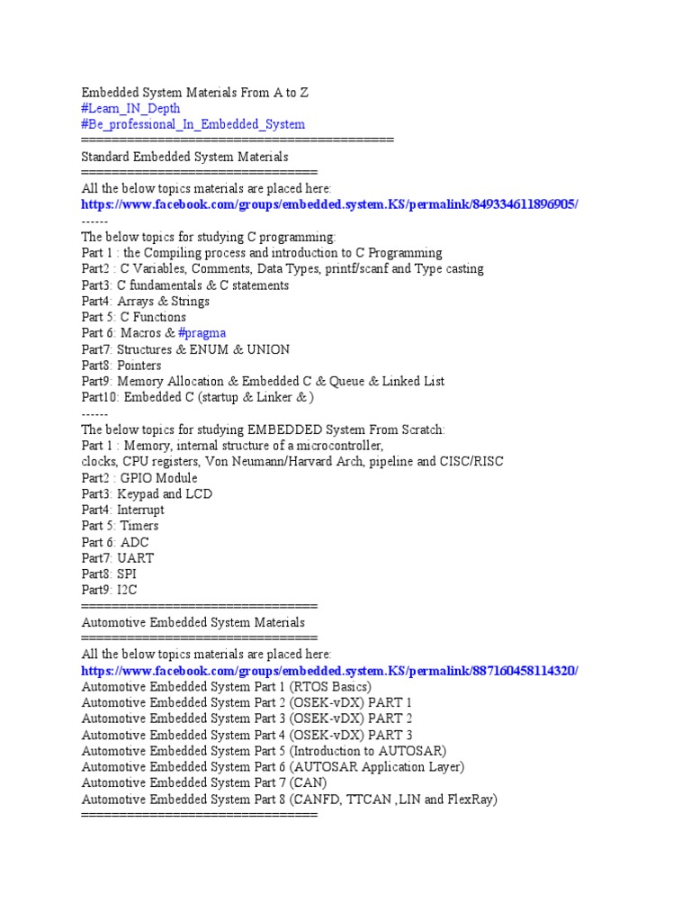 Embedded System Materials From A To Z | PDF | Embedded System ...