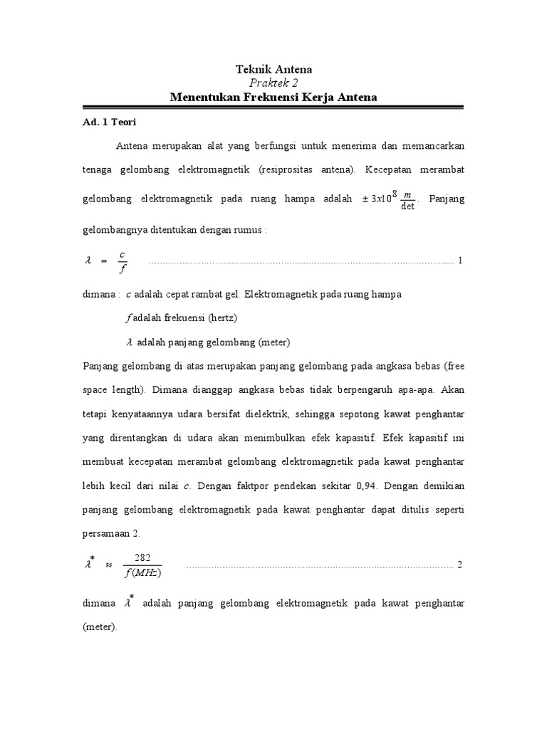 Modul Teknik Antena | PDF