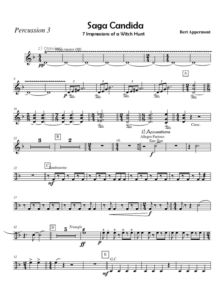 SAGA CANDIDA - Percussion 3 | PDF