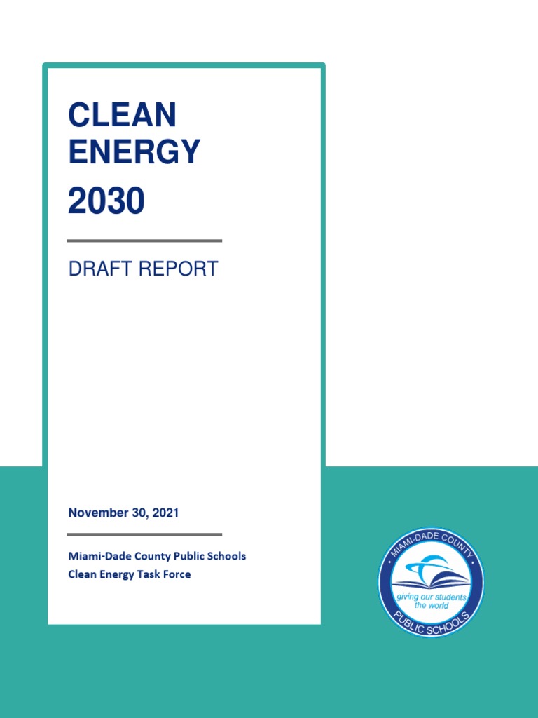 MDCPS Clean Energy Task Force Draft Report | PDF | Photovoltaics ...