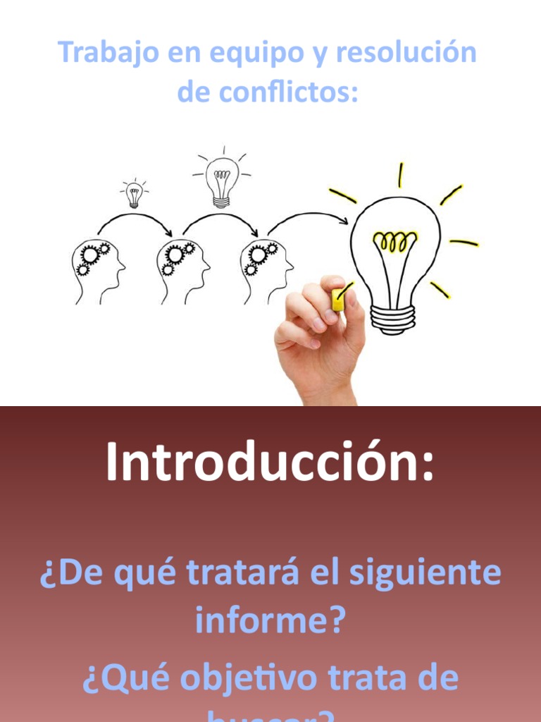 Trabajo en Equipo y Resolución de Conflictos (Modifc.) | PDF