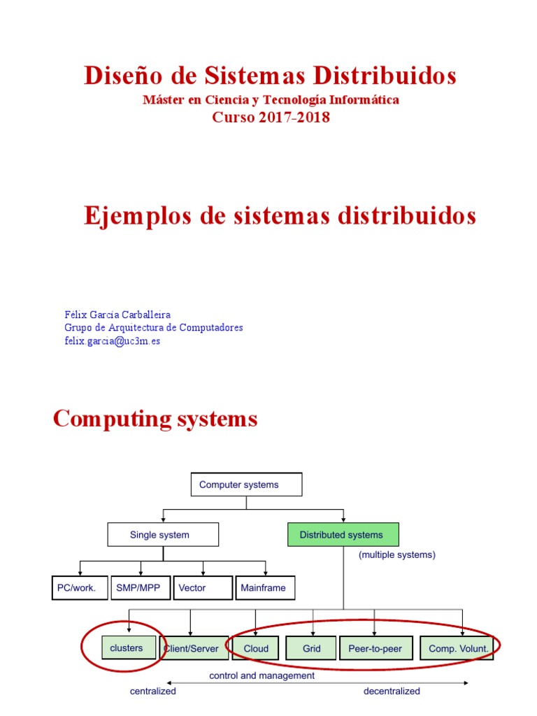 Ejemplos de Sistemas Distribuidos | PDF