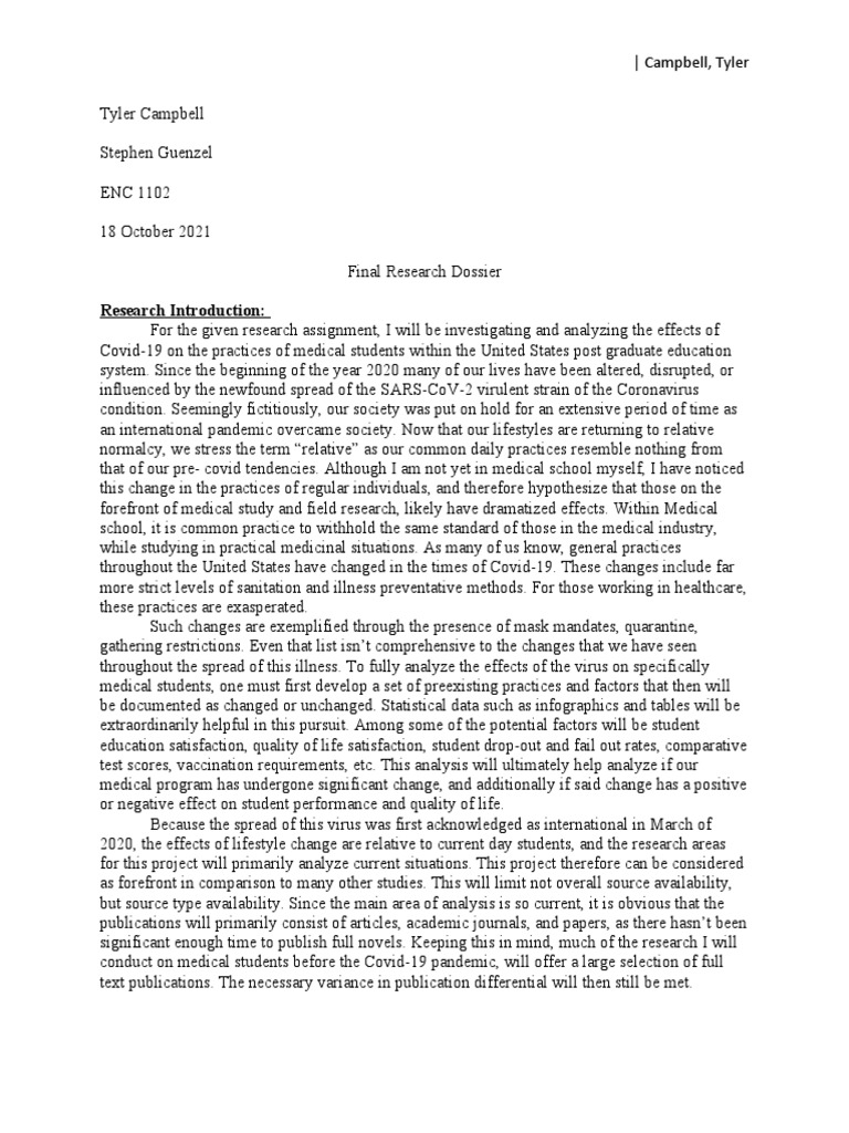 Research Dossier 2 | PDF | Health Care | Medical School