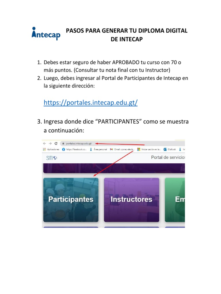 Cómo Encontrar Tu Diploma Dentro Del Portal de Participantes de Intecap ...