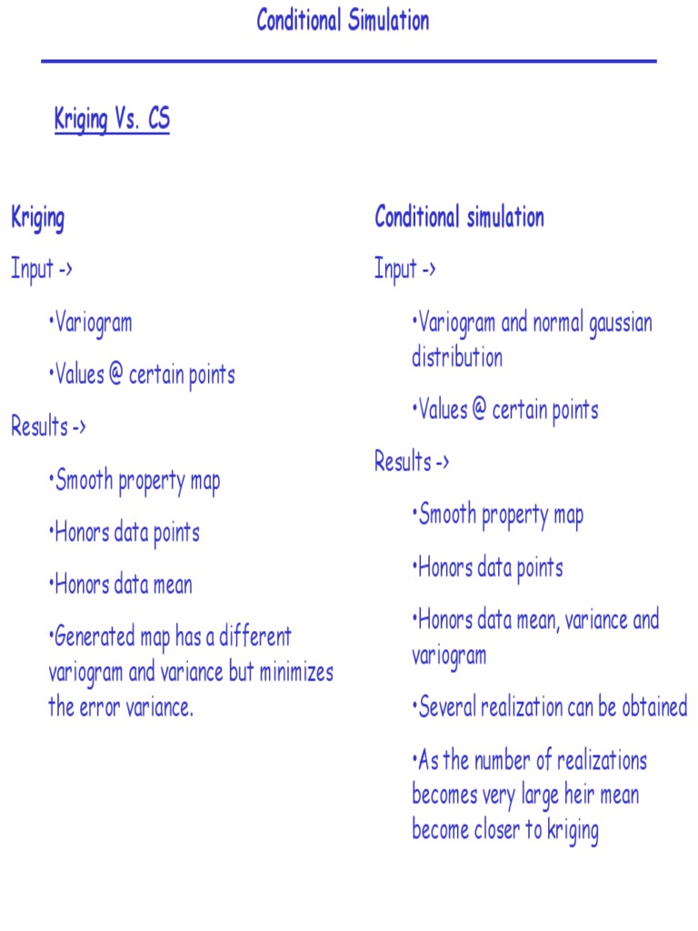 Conditional Simulation Pdf Regression Analysis Variance
