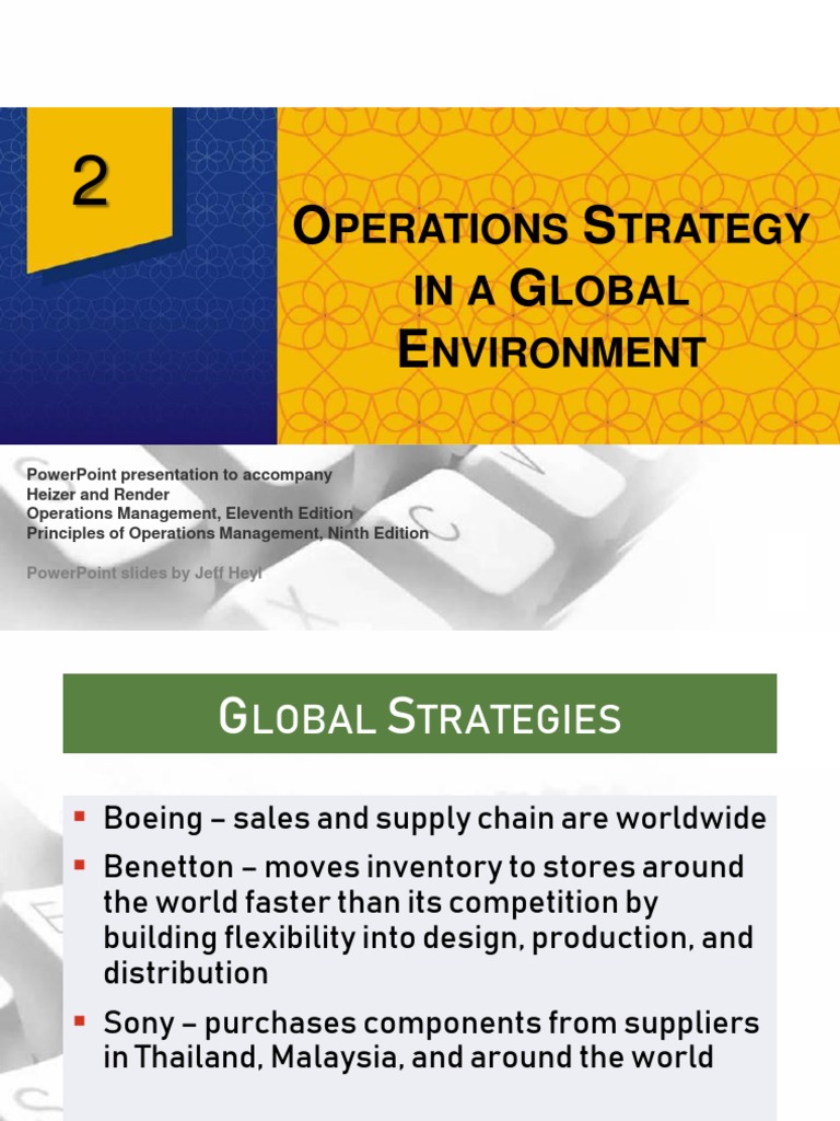 Pertemuan 2 Strategi Operasi Dalam Lingkungan Global | PDF | Strategic ...