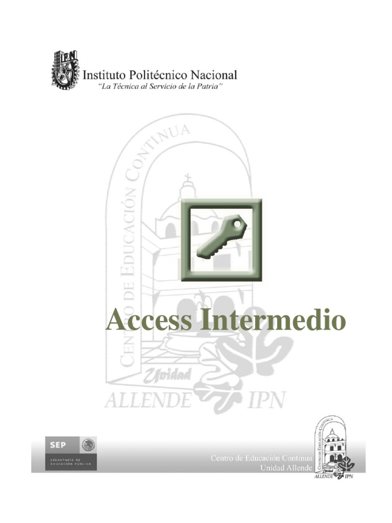 Curso Intermedio de Access PDF | PDF | Tabla (base de datos) | Point ...