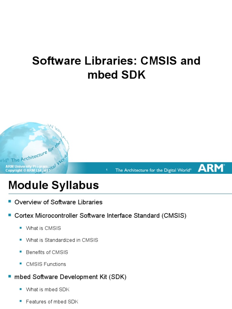 Software Libraries: CMSIS and Mbed SDK: ARM University Program | Download Free PDF | Arm ...