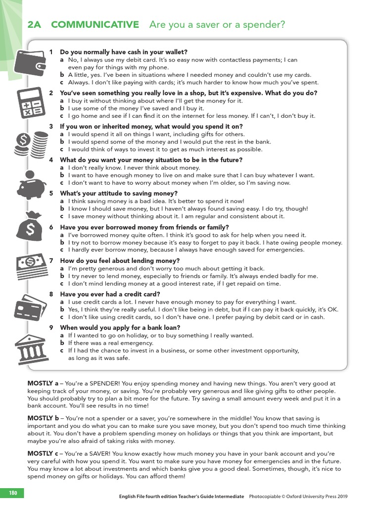 2A Communicative Are You A Saver o A Spender | PDF | Finance & Money Management | Credit
