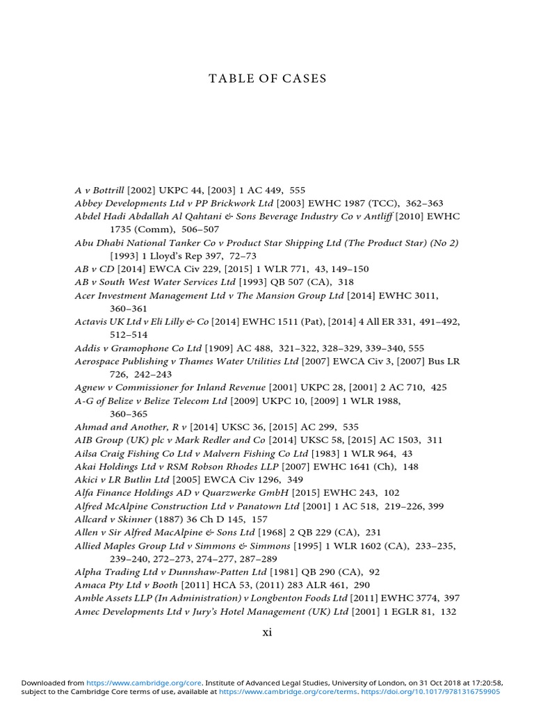 5 Table - of - Cases | Download Free PDF | Companies