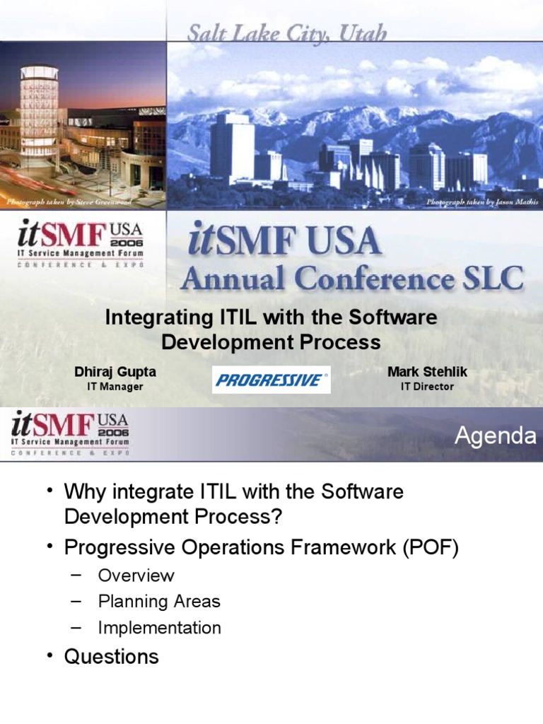 Integrating ITIL With The Software Development Process: Dhiraj Gupta ...