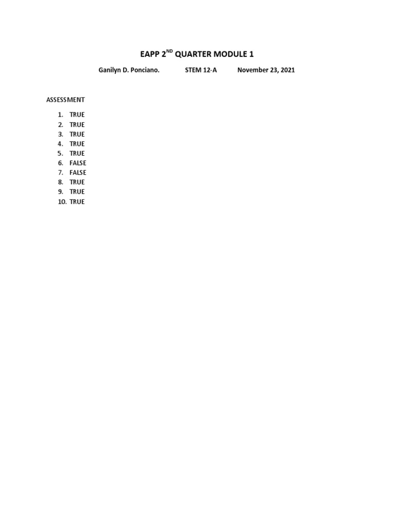 Eapp 2nd Quarter Module 1 | PDF