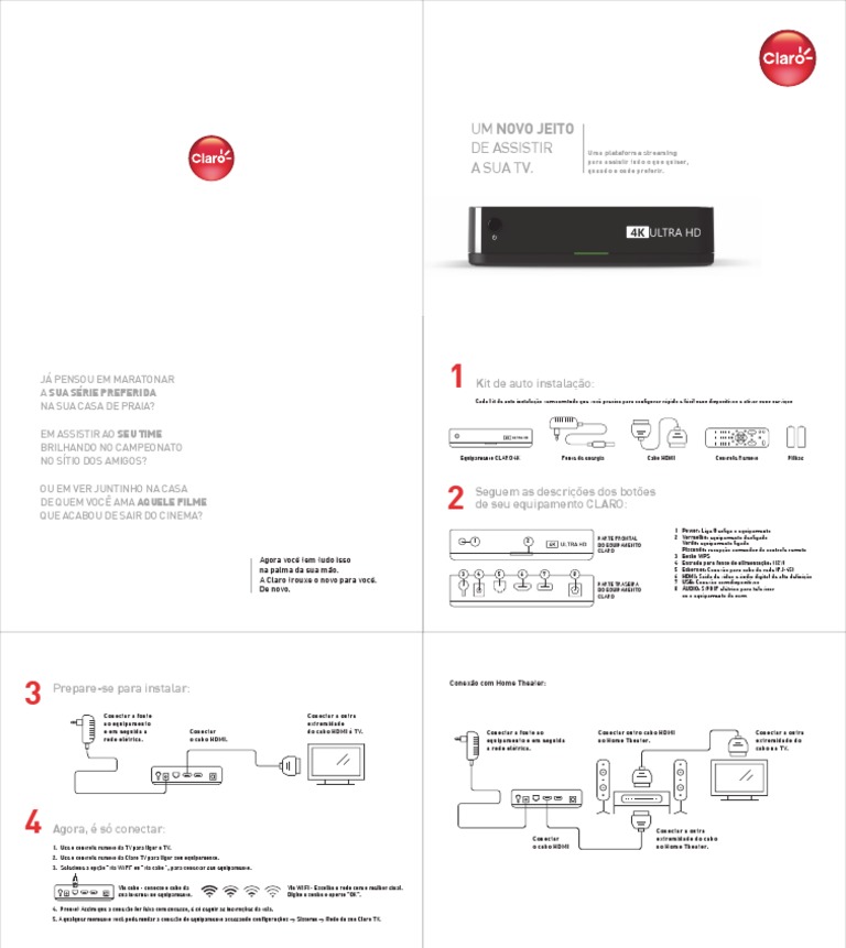 Claro Box TV Manual | PDF | HDMI | Rede de computadores
