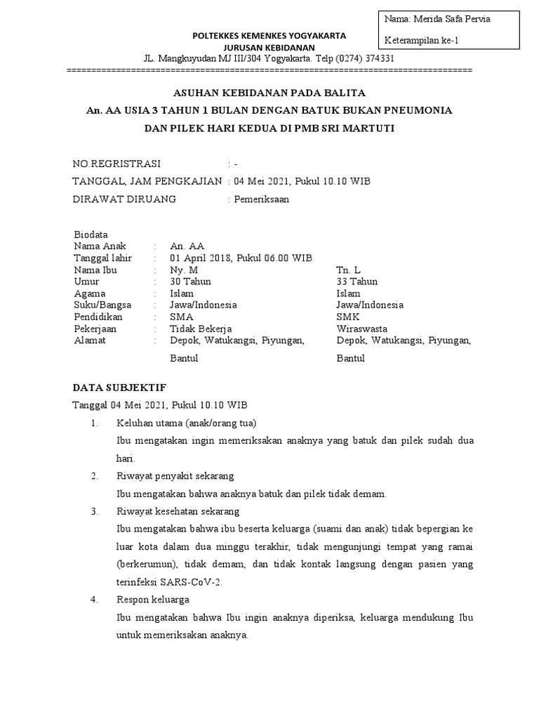 ASKEB MTBS An.A - 3 Tahun (36 Bulan) - 4 Mei 2021 | PDF