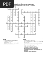 Economics Crossword Puzzle Guide | PDF