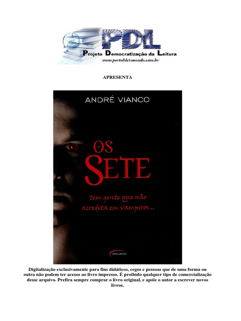 Os Sete - André Vianco | PDF | Oxigênio | Mar