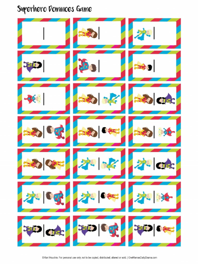 Dominó de Super-Heróis | PDF