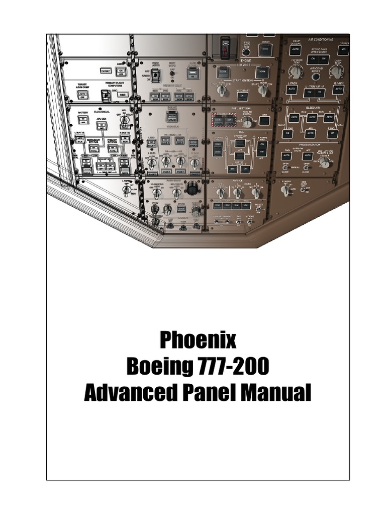 Phoenix Boeing 777-200 Advanced Panel Manual | PDF | Aircraft | Aerospace