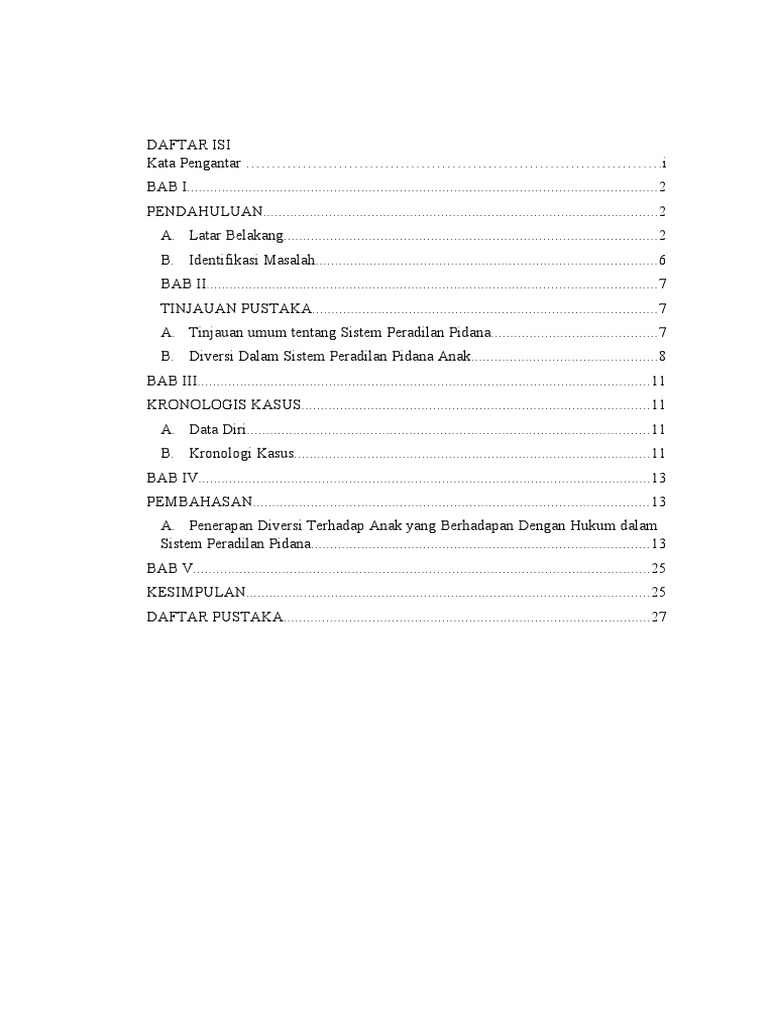 Penerapan Diversi Terhadap Anak Yang Berhadapan Dengan Hukum Dalam Sistem Peradilan Pidana | PDF