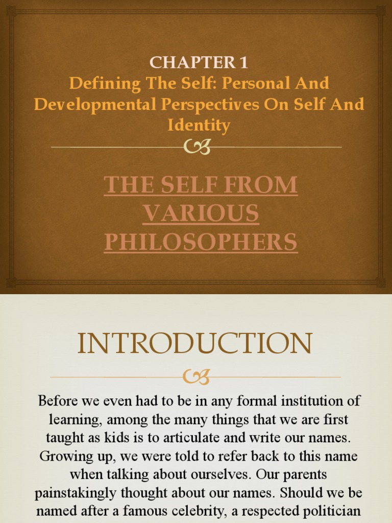 LESSON 1. Undrestanding The Self | PDF | Philosophy Of Self | Soul