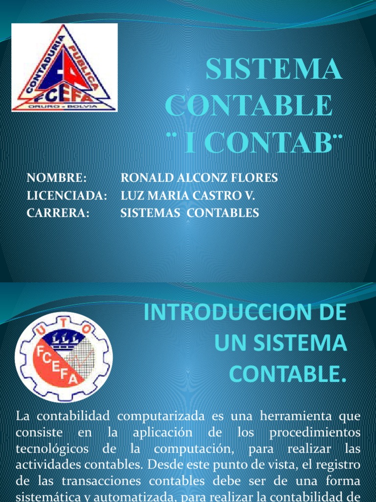 Sistema Contable Icontab | PDF | Contabilidad | Ingeniería Informática