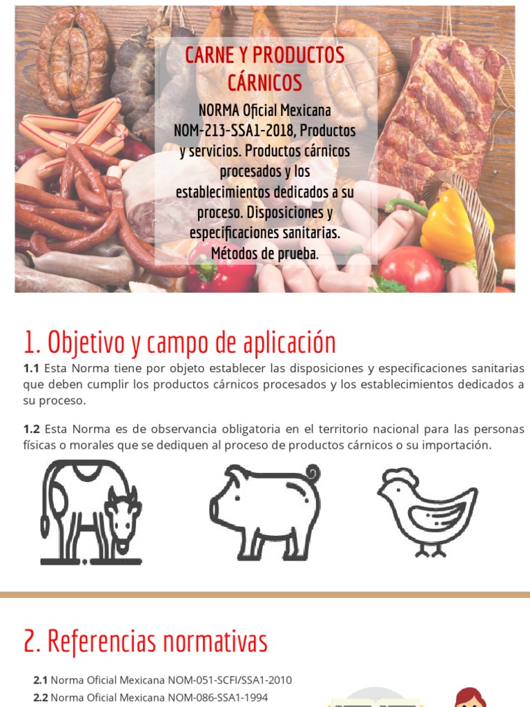 Nom 213 Legislación | PDF | Carne | Alimentos
