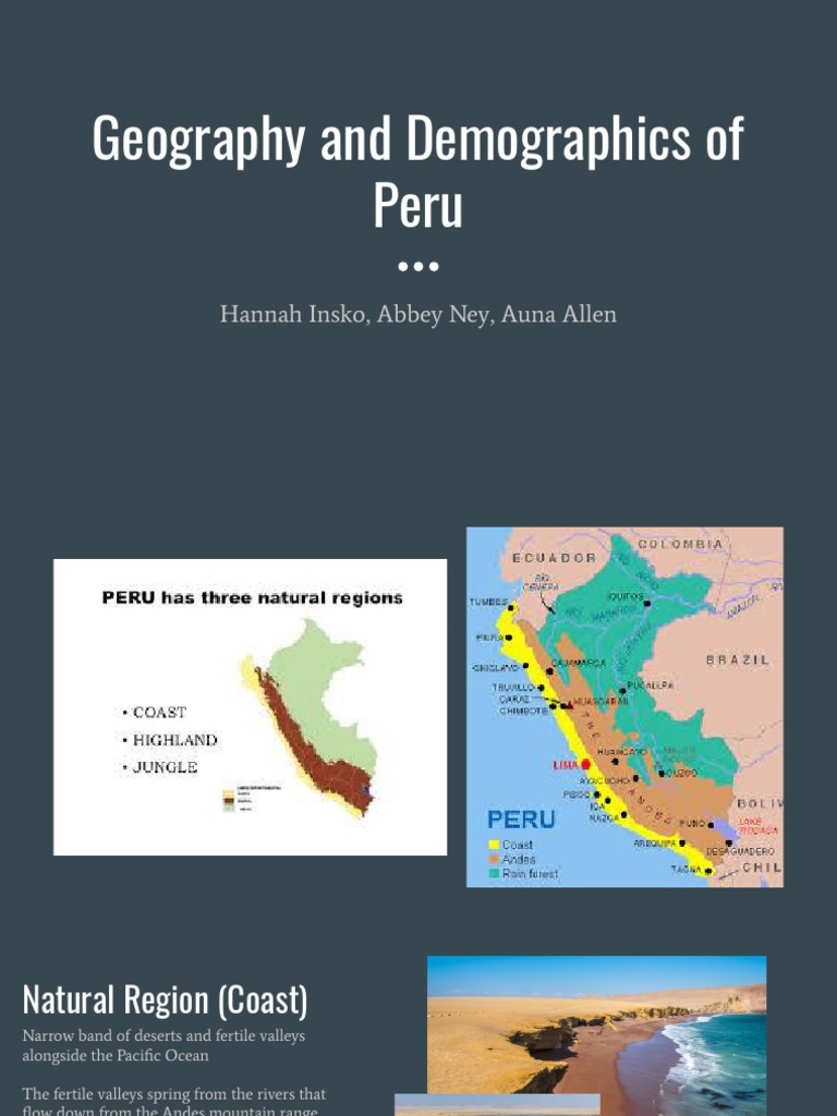 Geography and Demographics of Peru | PDF | Peru | Rain