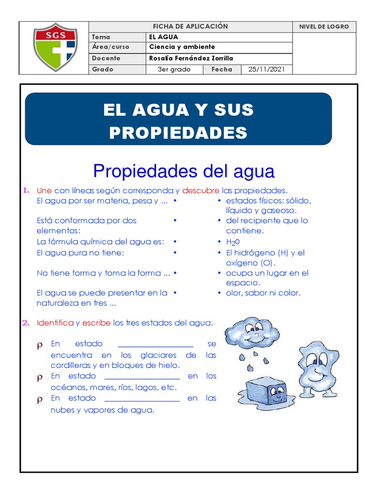 FICHA N°4 - El-Agua-y-sus-Propiedades | PDF | Agua | Propiedades del agua