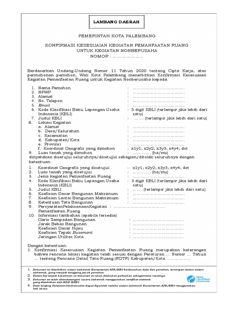 Form KKPR & PKKPR | PDF