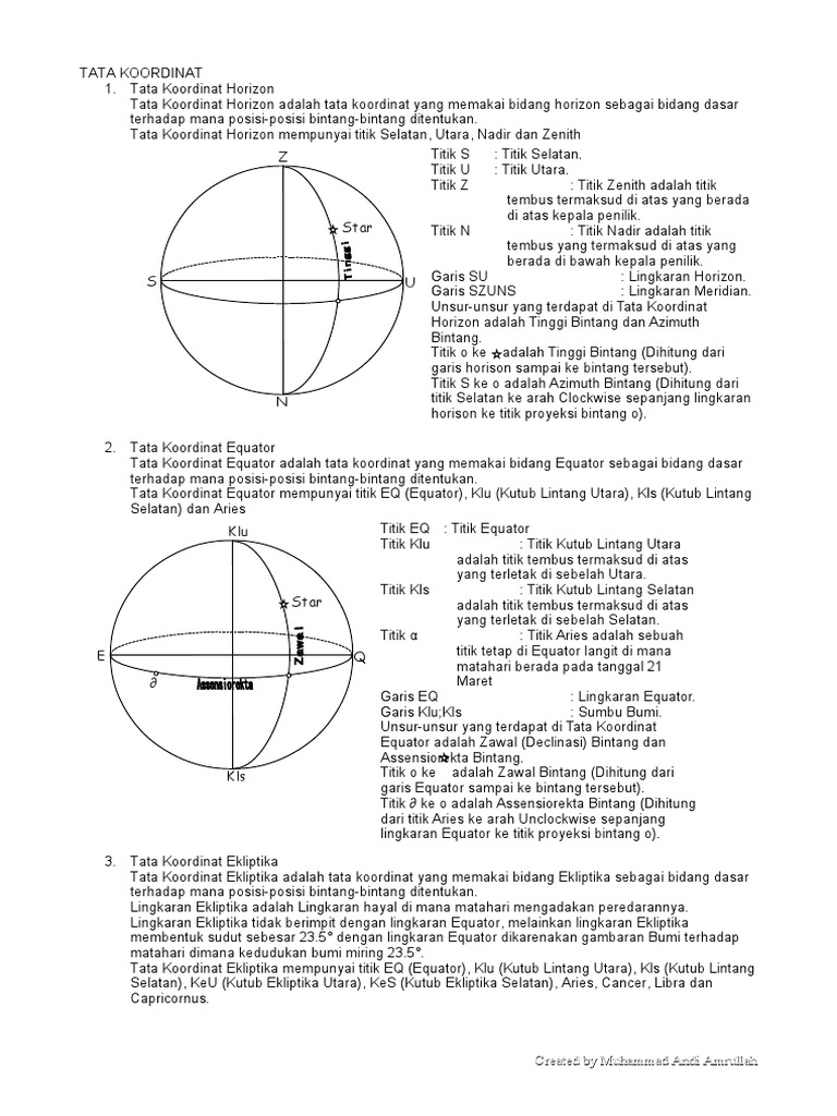 Catatan Ilmu Pelayaran Astronomi Angk XVII | PDF