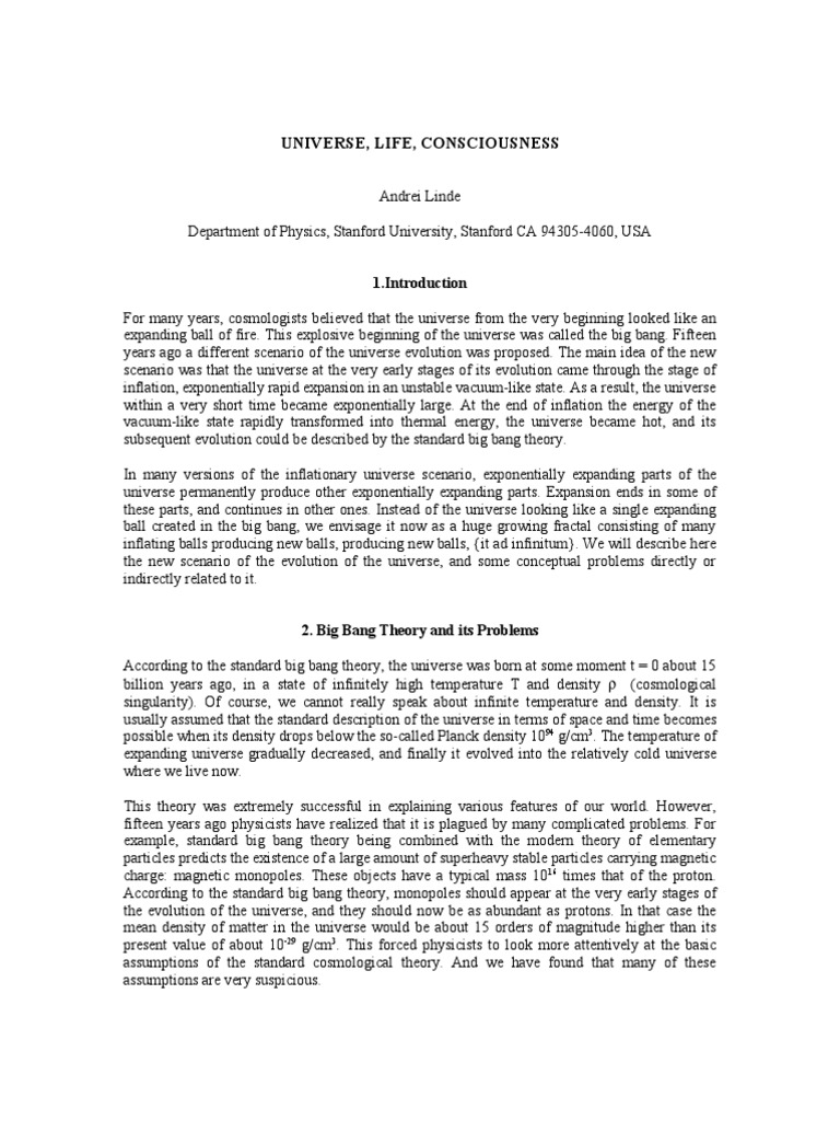 Andrei Linde - Doc 0 | PDF | Inflation (Cosmology) | Big Bang