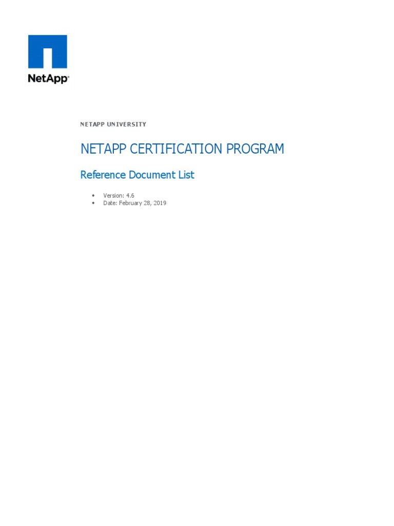 Netapp Certification Program | PDF | Cloud Computing | Information ...