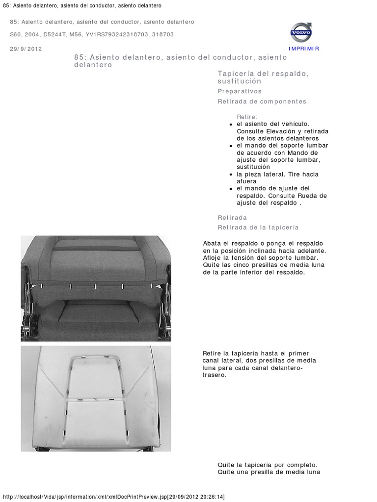 85 - Asiento Delantero, Asiento Del Conductor, Asiento Delantero | PDF ...