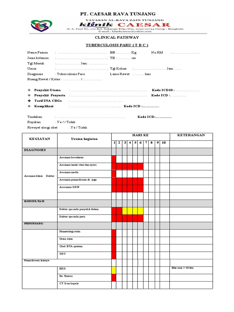 CLINICAL PATHWAY Tuberculosis TBC | PDF