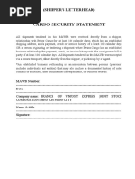 TSA Cargo Acceptance Form | PDF | Cargo | Transportation Security ...