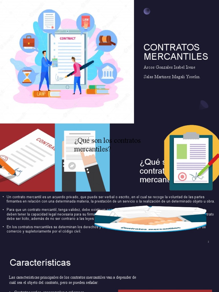 Contratos mercantiles: tipos y elementos esenciales | PDF | Derecho y ...