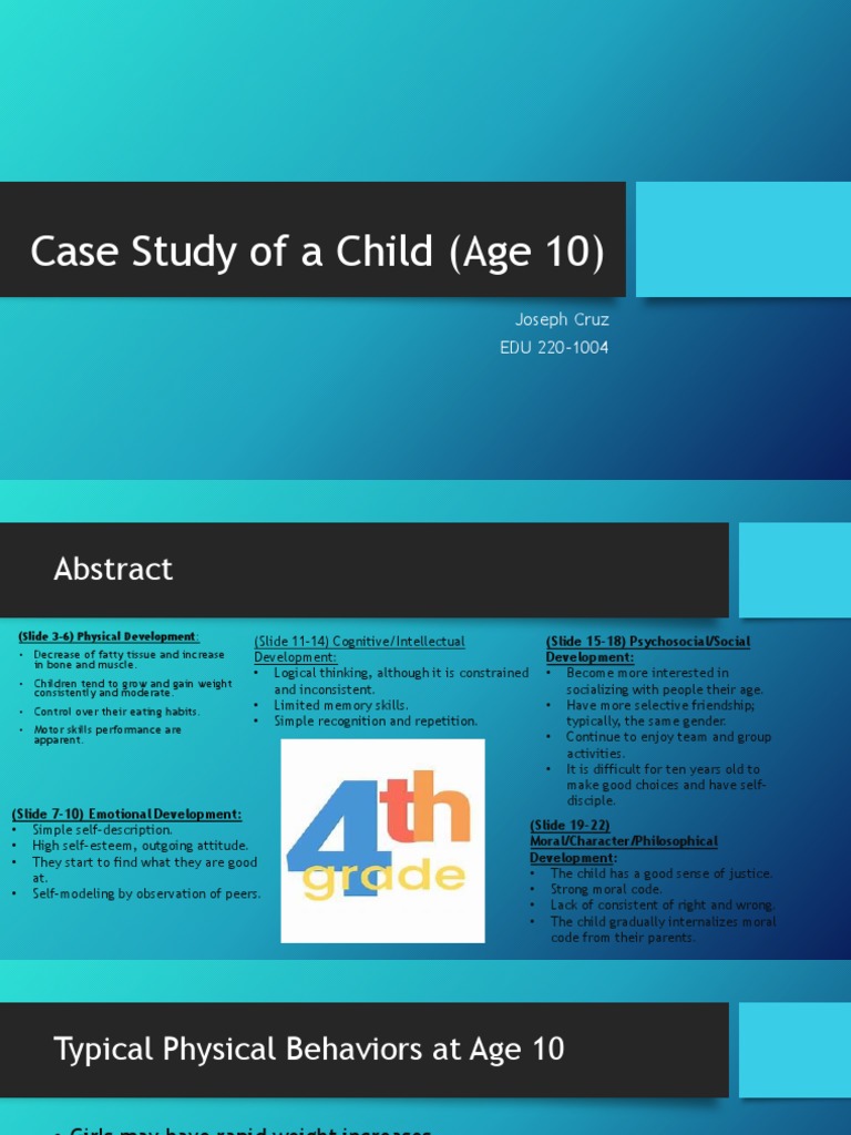 Case Study of A Child Age 10 Corrected Version-1 | PDF ...