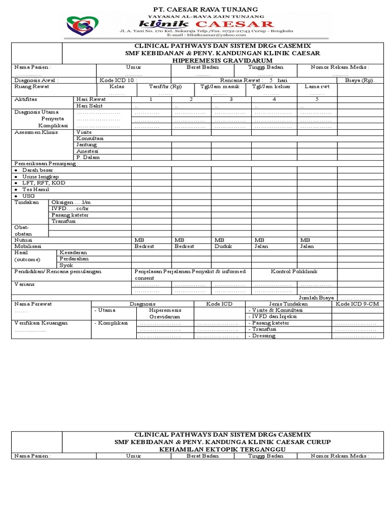 Clinical Pathway Kebidanan (Heg, Ket) | PDF