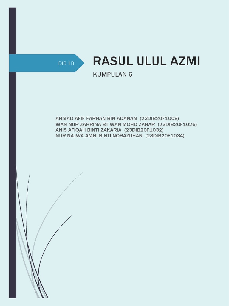 Rasul Ulul Azmi (Bertulis) | PDF