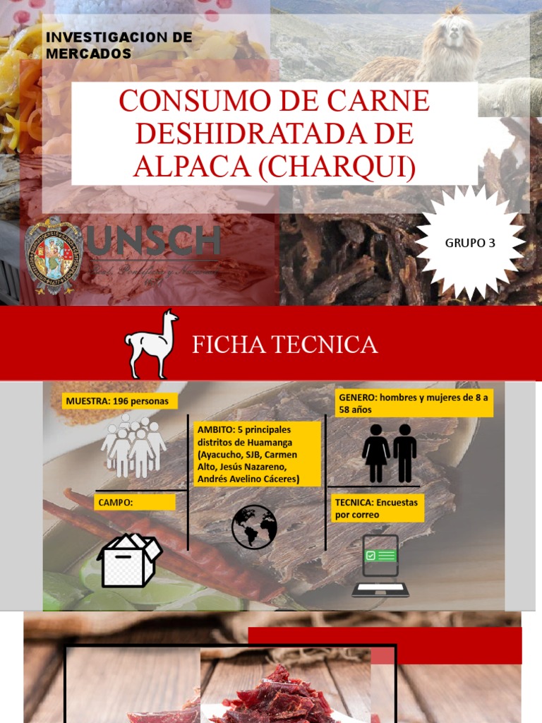 Consumo de Carne Deshidratada de Alpaca (Charqui | PDF | Carne ...