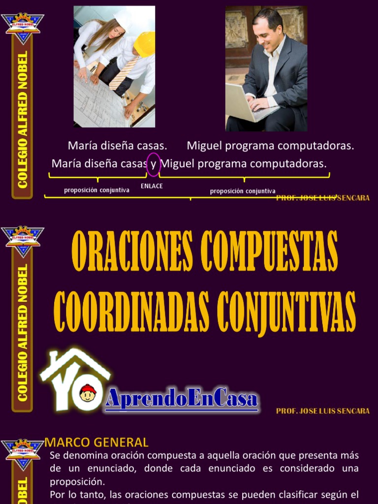 Oraciones Compuestas Conjuntivas - Lenguaje | PDF