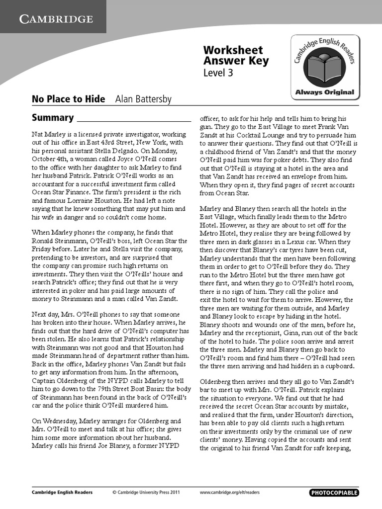 Worksheet Answer Key: Alan Battersby | PDF