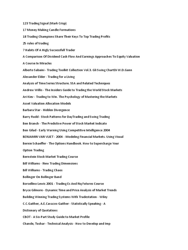 A - All Trading Books | PDF | Technical Analysis | Day Trading