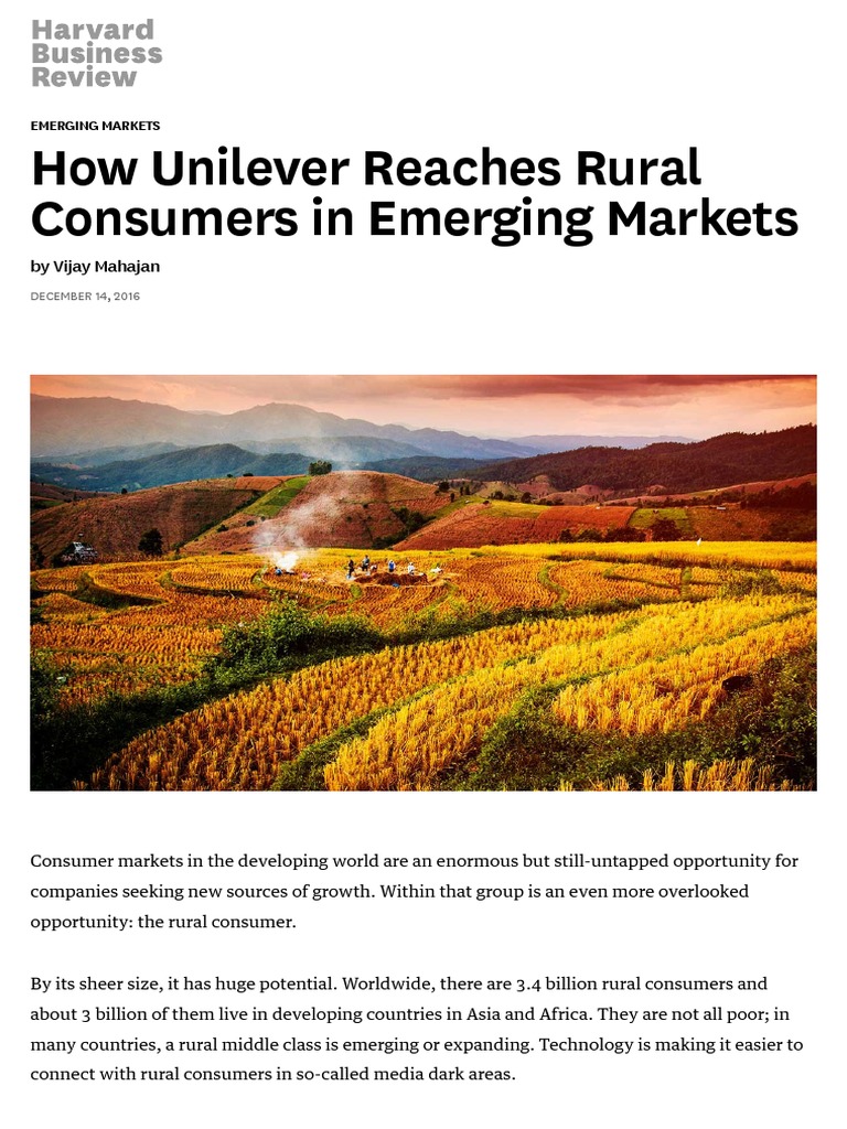How Unilever Reaches Rural Consumers in Emerging Markets | PDF | Retail ...