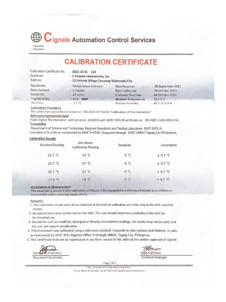 Cignale Automation Control Services | PDF